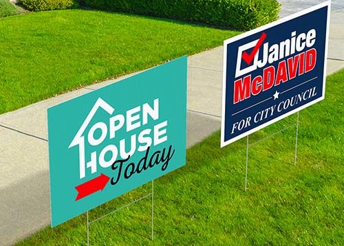 Yard Sign Printing - Durable Plastic Material | PrintPlace